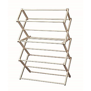 Saving Shepherd Clothes Drying Rack - 52¾"H x 36" W Folding Maple Wood Amish Handmade in Lancaster, PA USA