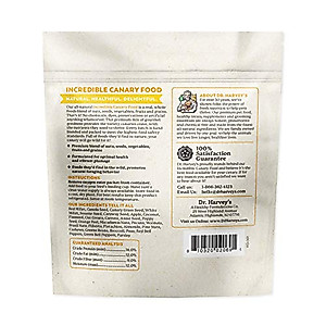 Dr. Harvey's Incredible Canary Food, Wholesome Seeds, Nuts, Fruits, and Vegetables Bird Feed for Singing Canaries, Trial Size (4 Oz)