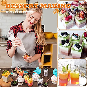 YRYOUYU 100 Set Dessert Cups, 5 oz Parfait Cups with Lids, Appetizer Cups for Party,3 oz Mini Dessert Cups with Spoons, Shooter Cups for Pudding Fruit Ice Cream Yogurt(2 Types)