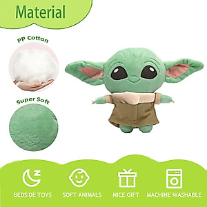 RONIAVL The Child Yoda Plush Toys Little Baby Yoda with Scarf Cotton Soft Onesie Stuffed Doll Toys Gift for Kids Children Birthday Movie Fan Collectionist 3 and Older (Scarf)