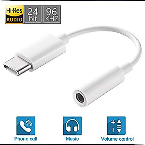 Type C to 3.5mm Aux Cable JIMAT USB C to 3.5mm Jack Audio Female Compatible for Pixel Pad P20 Pro Mate 20 Pro OnePlus Xiami Stereo Microphone Noise Cancelling Headphones Jack Converter