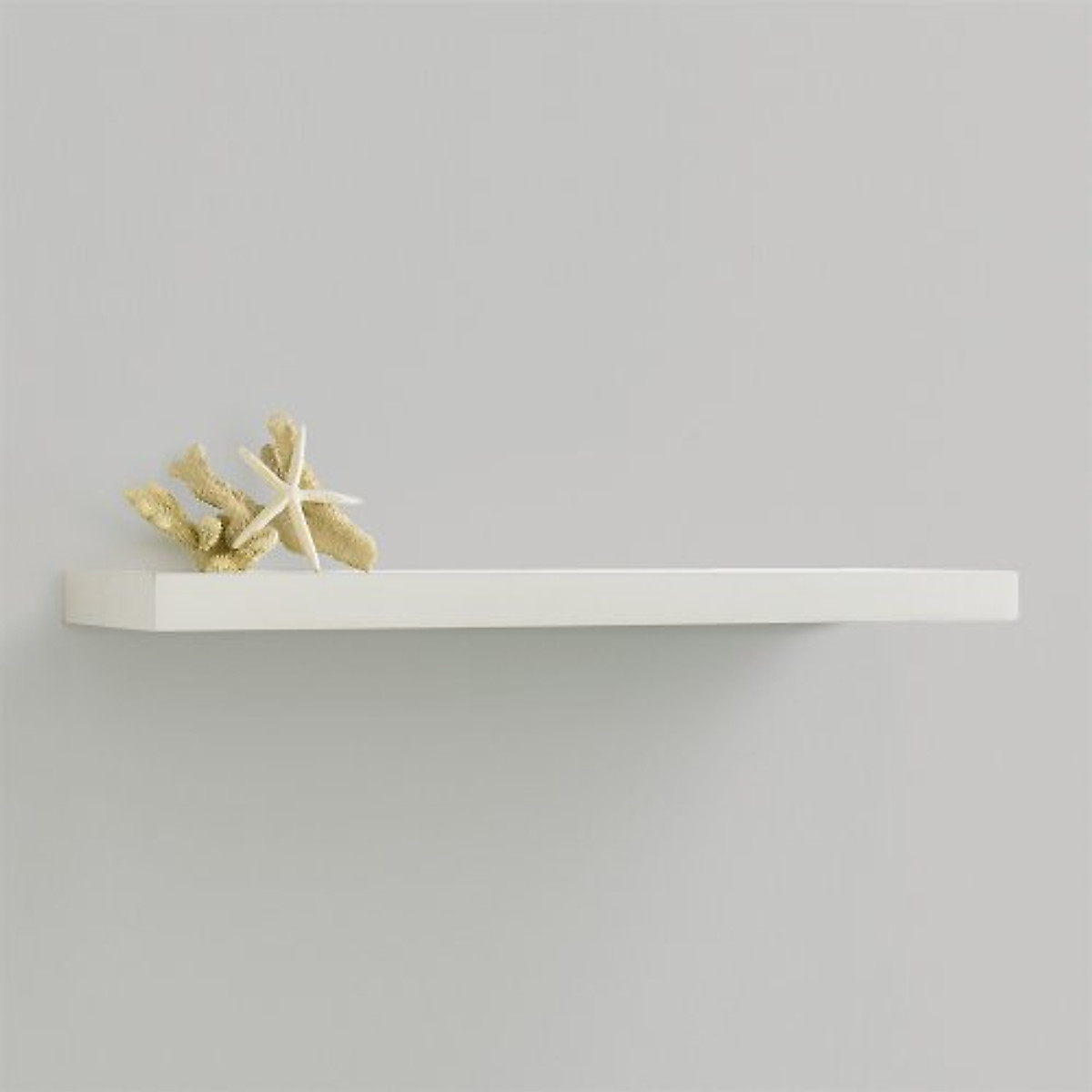 InPlace Shelving 0191801 Floating Wall Mountable Shelf with Invisible Brackets, White, 47.3-Inch Wide by 10.2-Inch Deep by 2-Inch High