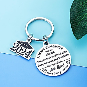 Senior Year 2024 Graduation Gifts for High School Senior Inspirational Graduation Gifts for Him Graduation Gifts for Her College Student Keychain Gifts for Children Son Daughter Grandson Granddaughter