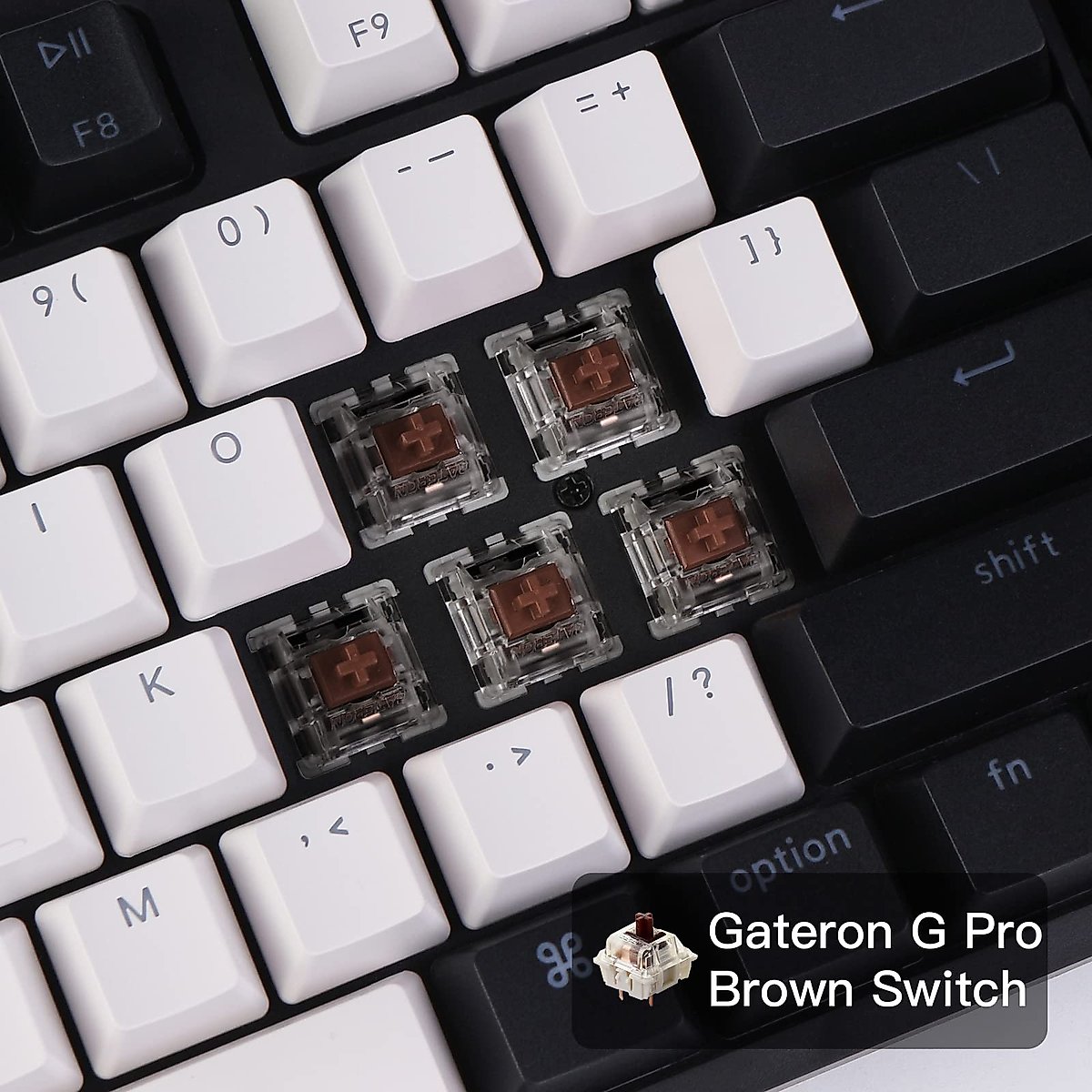 Keychron C1 Mac Layout Wired Mechanical Keyboard, Gateron G Pro Red Switch, Tenkeyless 87 Keys ABS keycaps Computer Keyboard for Windows PC Laptop, White Backlight, USB-C Type-C Cable