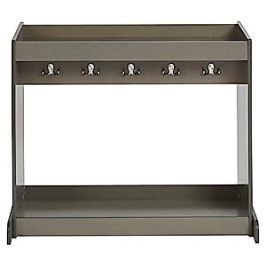 ECR4Kids Streamline Toddler Dress-Up Island, Costume Organizer, Grey Wash