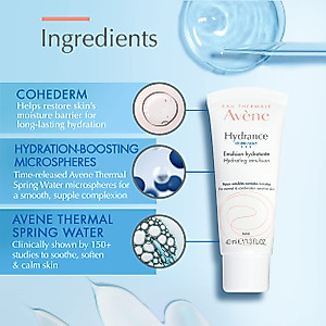 Eau Thermale Avène Hydrance RICH Hydrating Cream, Daily Face Moisturizer, Non-Comedogenic, 1.3 Fl Oz (Pack of 1)