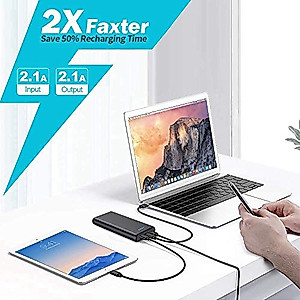 Portable Charger 26800mAh【2022 Upgrade High Capacity】Power Bank Ultra Compact External Battery Pack Backup with 4 LED Lights,Dual USB High-Speed Charging Compatible with iPhone 13 Samsung Android etc