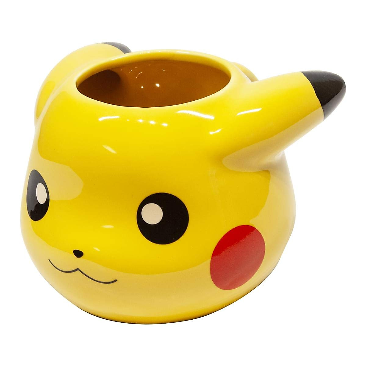 16 OZ Pokemon OFFICIAL Pikachu Face Molded Yellow Ceramic Coffee Mug, Novelty GIFT for Pokemon fans