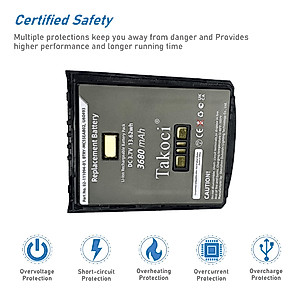 TAKOCI Replacement Battery for Symbol MC55 MC55A MC56 MC65 MC67 MC5590 MC55A0 MC5574 MC659 MC659B BTRY-MC55EAB02 82-111094-01 U60493 3680mAh
