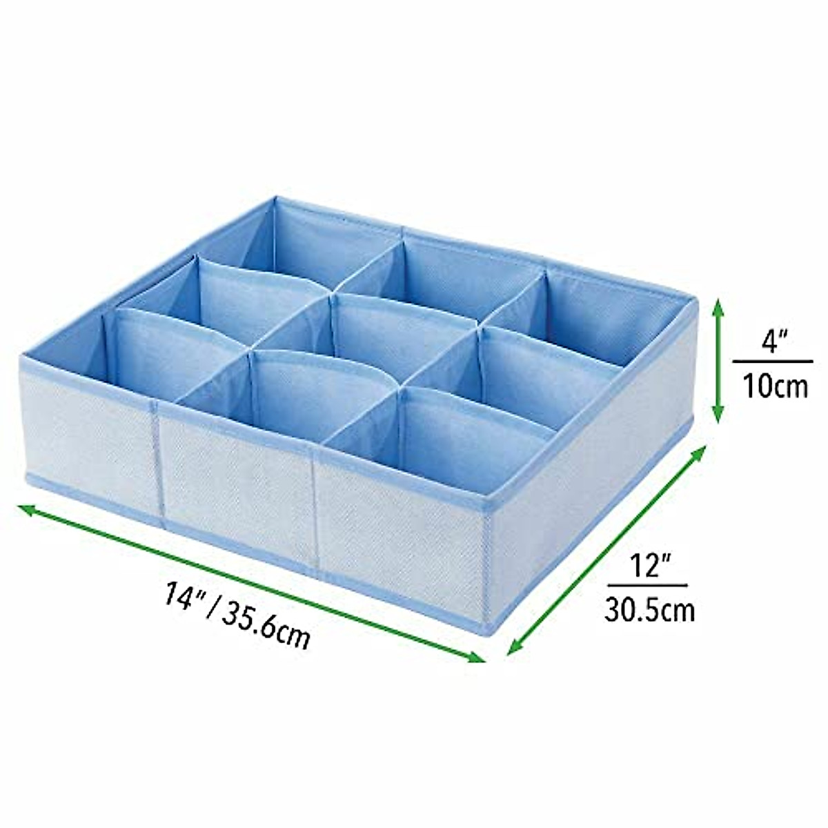 Fabric 9 Section Drawer/Closet Storage Organizer for Kids - Blue