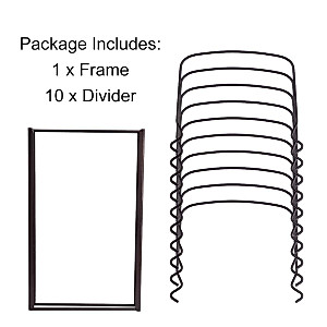Toplife Adjustable 7+ Lids Organizer Rack + 10+ Bakeware Organizer Rack for Kitchen Cabinet and Counter, Brown