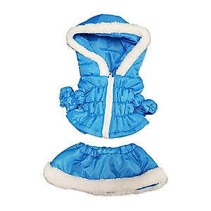 Light Blue Parka and Skirt Outfit Fits Most 14" - 18" Build-a-Bear and Make Your Own Stuffed Animals