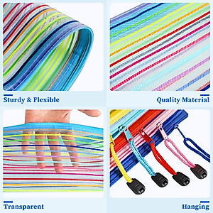 TooyBing 80 Pcs Pencil Pouches Bulk, 10 Color Mesh Zipper Pouch Pencil Case, 9x4.7 inches Small Zipper Pencil Bags for Office/School/Home Organization Supplies, Multipurpose Travel Storage Bags