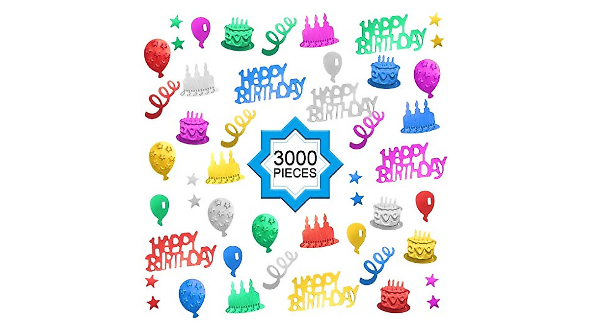 Festive 3000-Piece Multi-Color Confetti for Birthday & Events