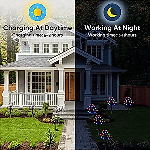 IUEECEN Solar Flowers Lights Outdoor Solar Garden Lights Decorative,2Pack 20LED Solar Outdoor Lights Waterproof Fairy Lights Pathway Walkway Patio Yard Landscape Decoration Christmas Garden Decor