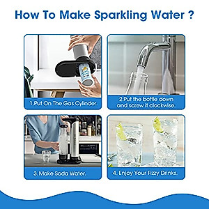 Sodaology 60L Co2 Carbonator Compatible with Sodastream Appliances,14.5oz, Set of 1