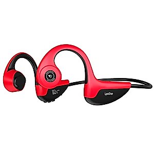 LonFine Bone Conduction Headphones, [2022 Upgraded] Open Ear Headphones Wireless Bluetooth 5.0 Headphones, IPX5 Waterproof Sport Headphones with Mic for Running, Workout, Hiking, Cycling, Driving
