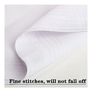 Men's Handkerchiefs 100% Soft Cotton White Hankie Hankerchieves