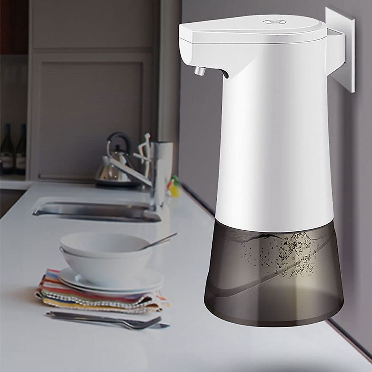 Soap Dispenser Automatic Foam Soap Dispenser Waterproof Pump Bottle Infrared Sensor Lotion Dispenser Suitable for Shower Gel and Hand Soap for Kitchen,Bathroom,Office