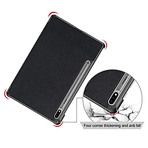 JGOYGYI Personalized Custom Name Case for Samsung Galaxy Tab S7 FE 2021/S8+ Plus 2022 /S7+ Plus 2020 12,4",Magnetic PU Leather Slim Protective Cover with Stand Function,Customize Handwritten Text