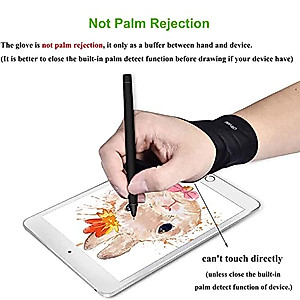 OTraki 4 Pack Artist Gloves for Drawing Tablet Free Size Artist's Drawing Glove with Two Fingers for Graphics Pad Painting Good for Right Hand or Left Hand - 2.95 x 7.87 inch