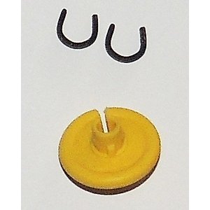 Super Flex Kisser Button - 2 Pack - The Ultimate Bowstring Kisser - Flexible Soft Comfort - 9/16" Diameter - Available in 9 Colors by Cir-Cut Archery (Yellow)