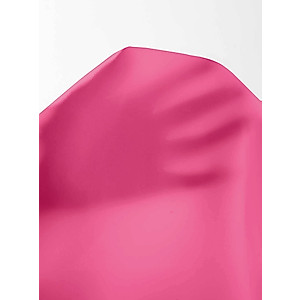 Remidoo Women's Sexy Sheer Mesh Tie Front Crop Top Long Sleeve See Through Cardigan Cover Up Shirt Hot Pink Large