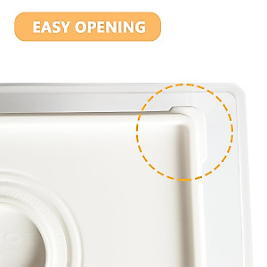 Vellsenne Sliced Cheese Container with Time Recording - Block Cheese Storage Container for Fridge Cream Cheese Sliced Cheese Cheddar Container Cheese Box with Lid Cheese Saver