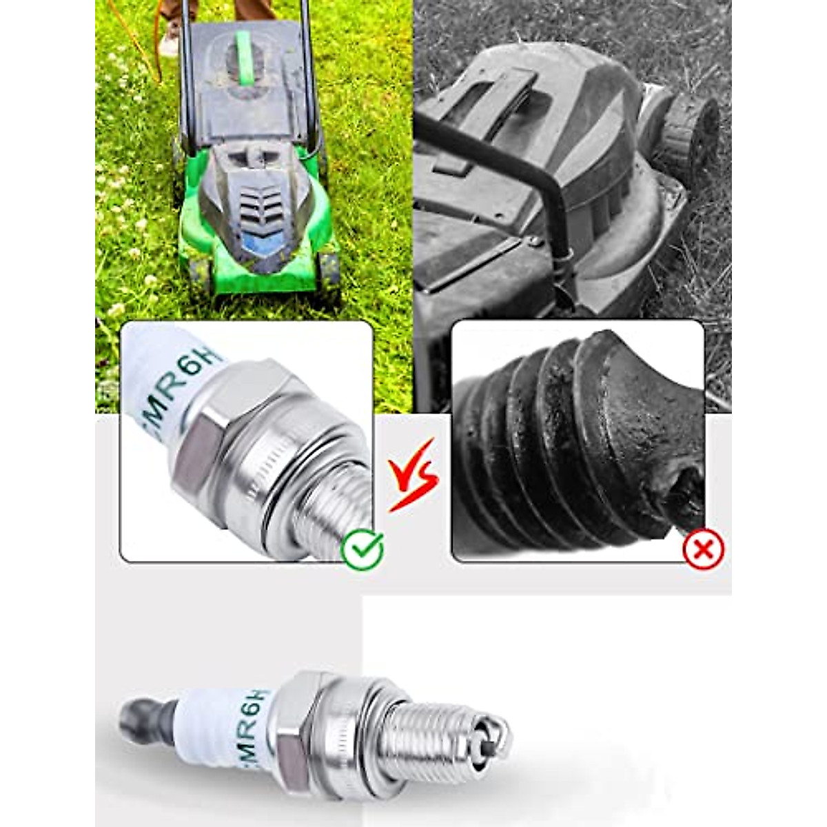 Haishine 3 Pack CMR6H Spark Plugs, NGK (3365) Carded Spark Plug OEM Replacement Parts Fits for Stihl FS90 FS100 FS110 HL90 HL110 HT100 KM90 BR500 Trimmer Weedeater