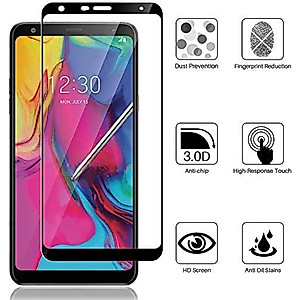3 Pack LϟK Screen Protector Compatible for LG Stylo 6, Full Cover, Easy Installation, Bubble Free - Black