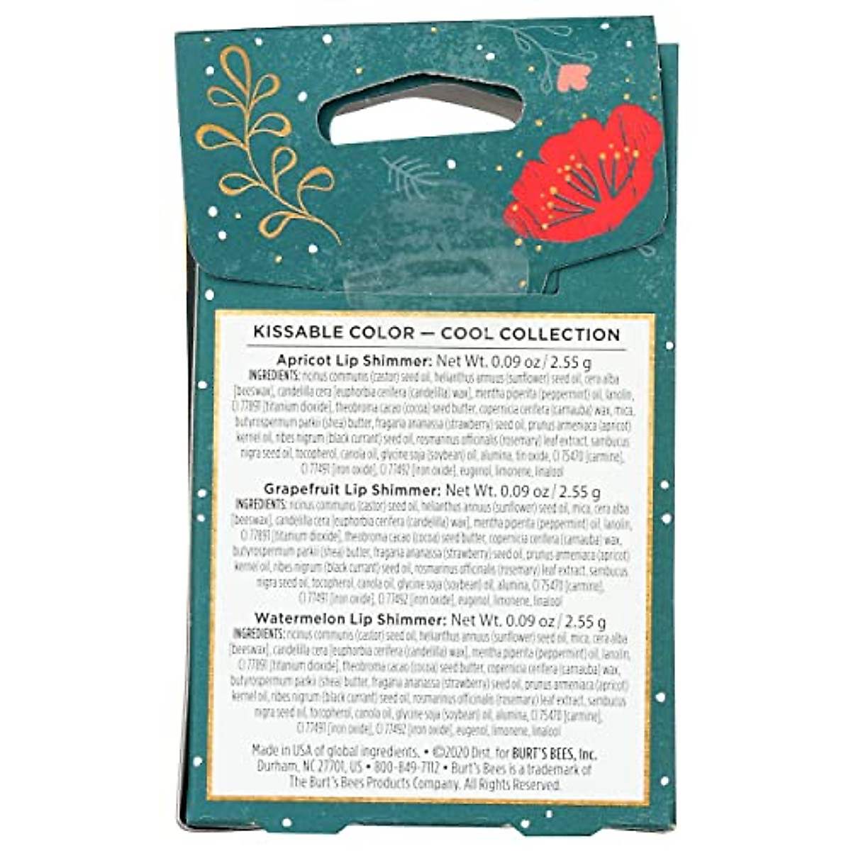 Burts Bees Cool Kissable Color Gift Set, 1 EA