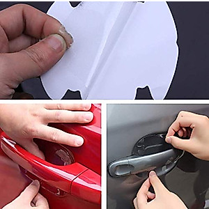 iJDMTOY 4pc Set Universal Fit Clear/Transparent Scratch Protection Films for Car Truck SUV Side Door Handle Cup