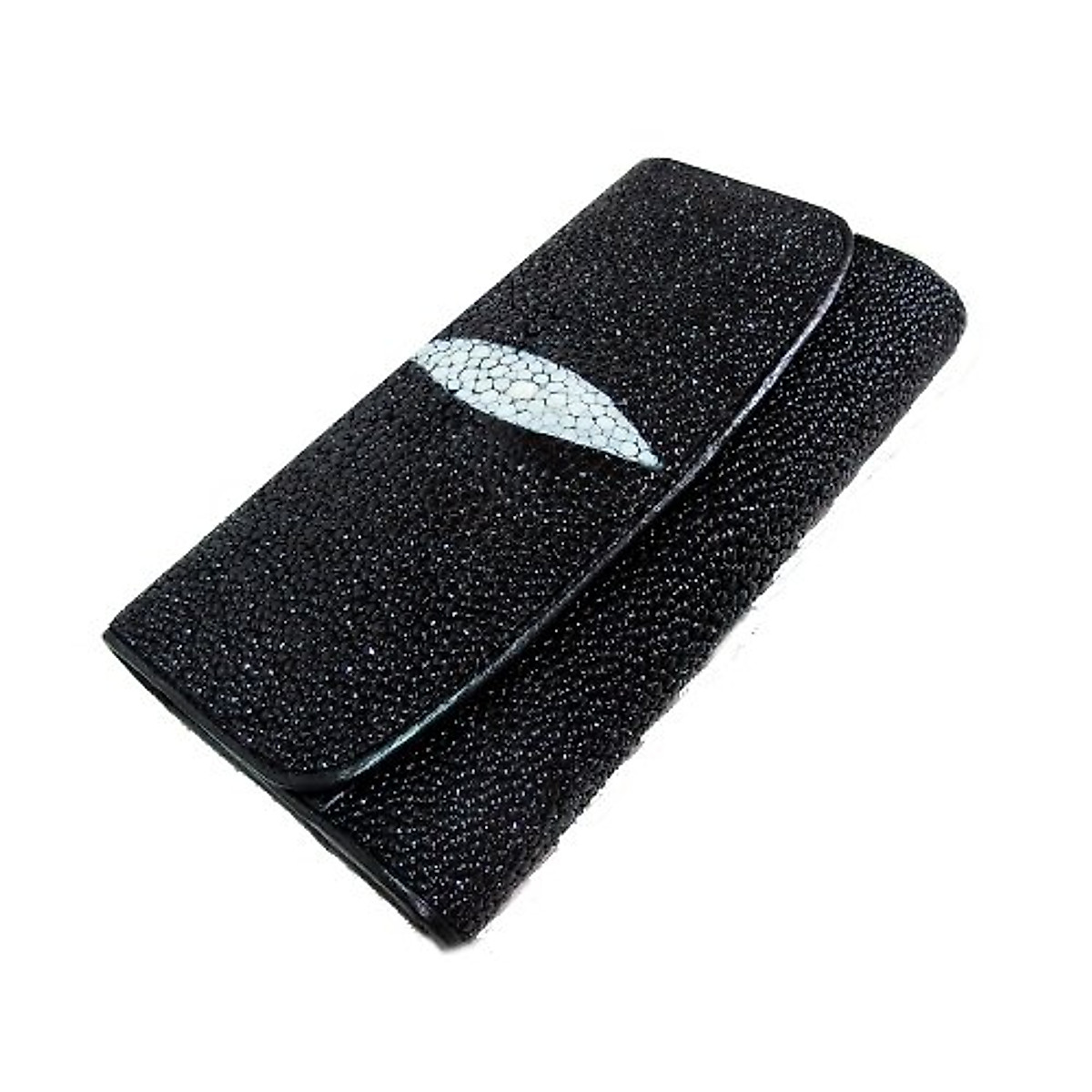 BangkokThailand VERY NICE FOR WOMEN GENUINE STINGRAY LEATHER CLUTCH WALLET SIZE = 5.0 INCHES X 8.0 INCHES