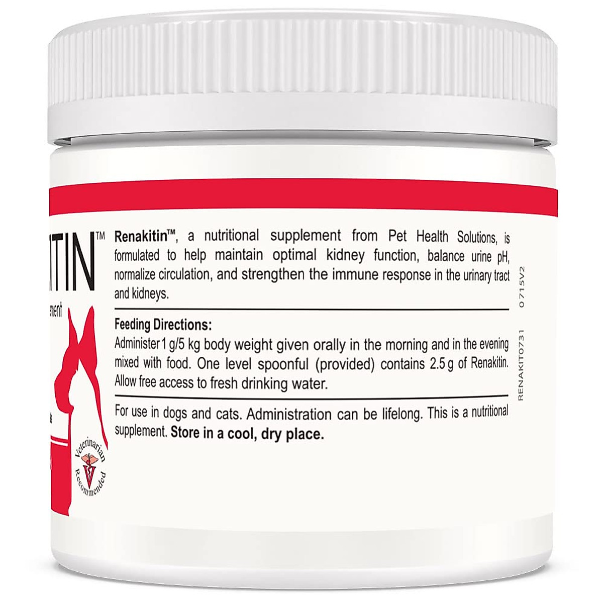 Renakitin Kidney Supplements for Dogs Cats - Contains Chitosan & Calcium Carbonate, Support Optimal Kidney Function, Great Tasting Chicken Flavor, 6.3 oz