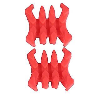 Zerone 2 Pcs Compound Bow Stabilizer Archery Rubber Bow Limbs Vibration Damper Archery Bow Accessories Crab Shaped Shock-Absorbing Sliencer for Hunting Traing(Red)