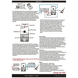 Demonfx G String Filtration II Noise Reduction for Effects Loop/Signal Chains
