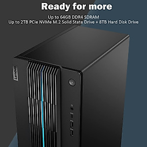 Lenovo IdeaCentre 5 Gaming Desktop, Intel Core i7-12700 Processor, Geforce RTX 3060, 32GB RAM, 2TB PCIe SSD + 4TB 3.5" HDD, Wi-Fi 6, HDMI, DisplayPort, Windows 11 Home, Black
