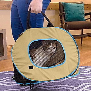 SportPet Designs Cat Carrier with Zipper Lock- Foldable Travel Cat Carrier (CM-0430)