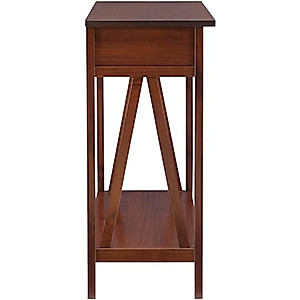 Linon Home Dcor Console Table, 42.01"w x 13.98"d x 30.71"h, Antique Tobacco