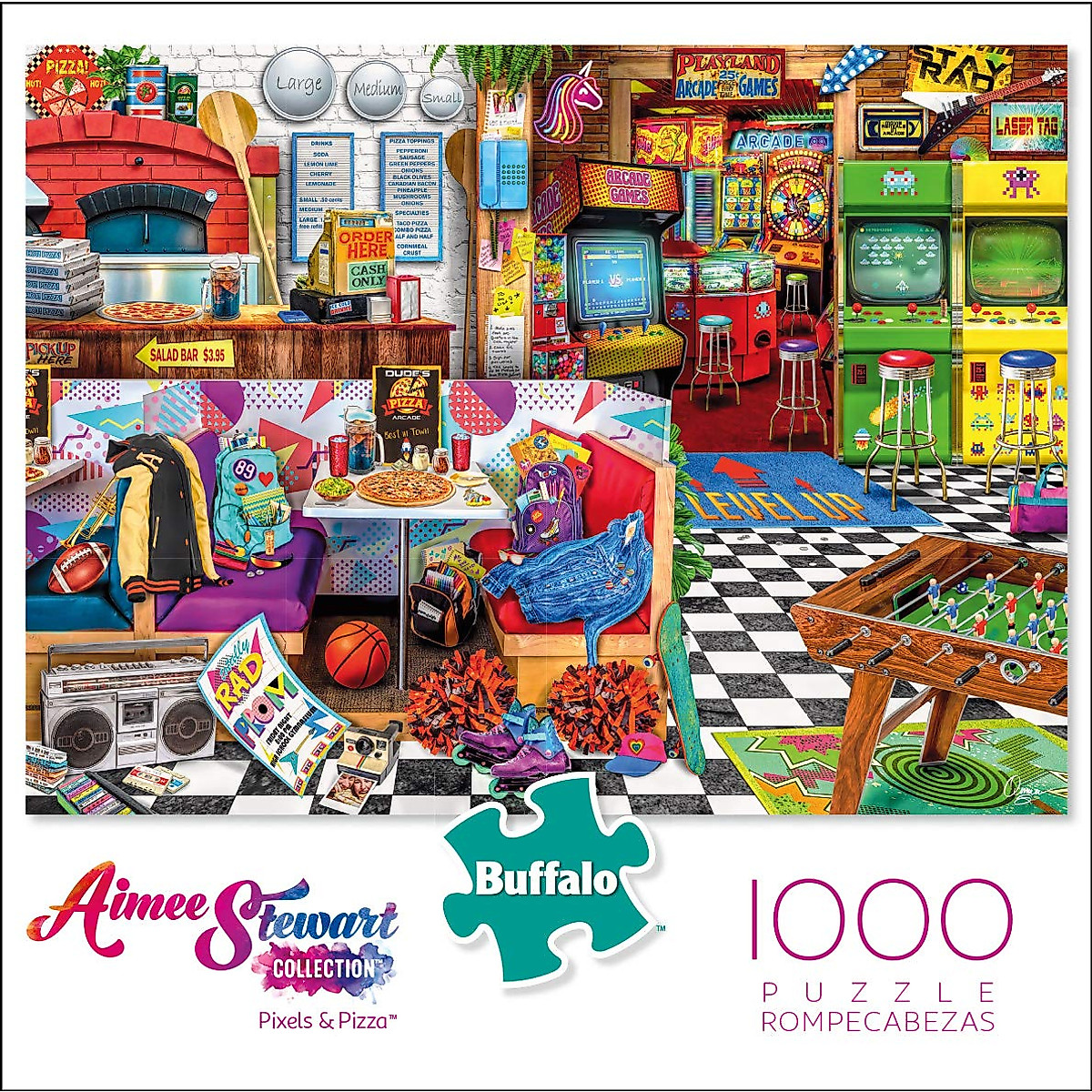 Buffalo Games - Aimee Stewart - Pixels and Pizza - 1000 Piece Jigsaw Puzzle
