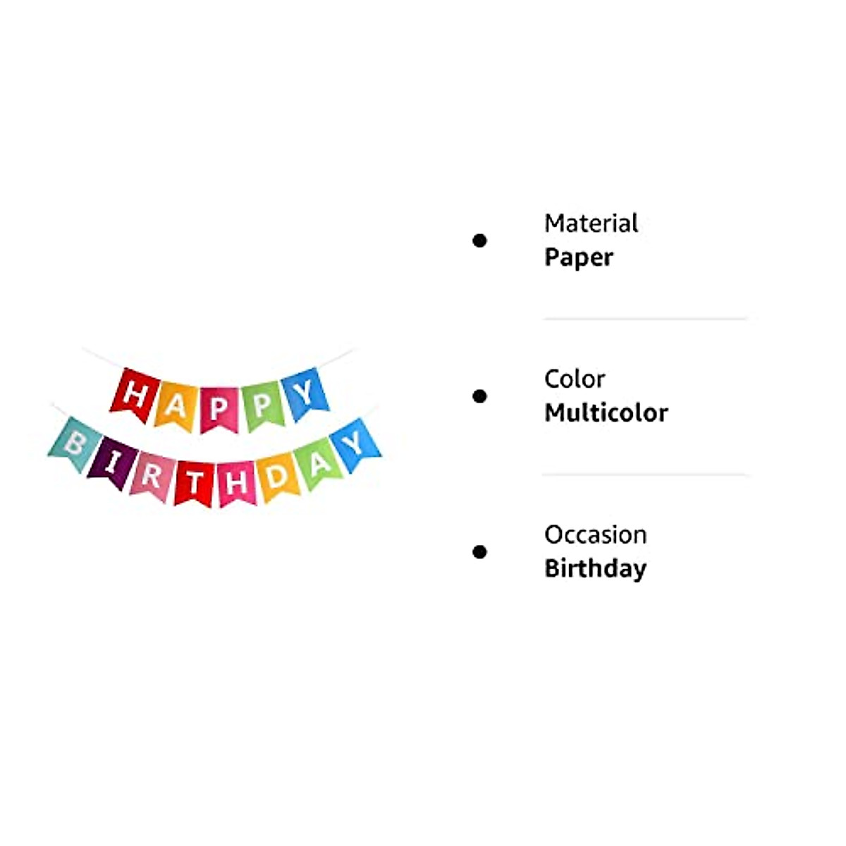 Fecedy Colorful Happy Birthday Banner Bunting