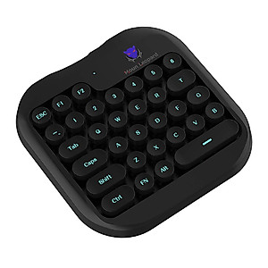 Calvas Gaming Keyboard One-Handed Keyboard For Android Mobile Phone Tablet PC Shooting Games USB-Powered Plug and Play w/Phone Holder