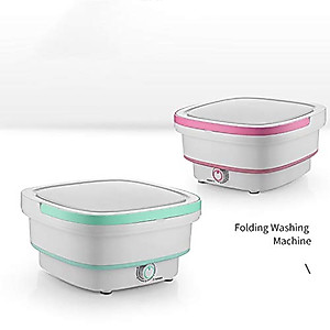 Portable Mini Folding Clothes Washing Machine, Bucket Automatic Home Travel Self-Driving Tour Underwear Foldable Washer and Dryer