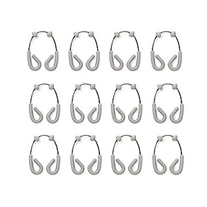 Umbra1013172-1165, Grey/Nickel Flex Double Shower Rings, Set of 12, 2" x 3''
