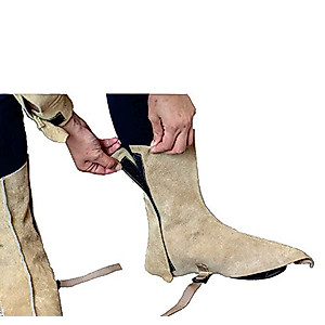 SAFE HANDLER Welders Leather Protection Kit with 5 Piece Full Body Protection | Sturdy, Strong Overall Protection, Adjustable Straps, Grade A Split Leather, 36 inch