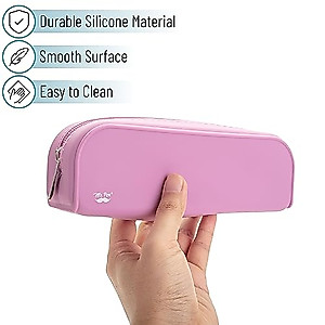 Mr. Pen- Silicone Pencil Case, Magenta-Pink Pencil Pouch, Pencil Case Small, Pencil Pouch Aesthetic, Silicone Pencil Pouch, Pencil Case Aesthetic, Pencil Bag, Pencil Pouch for Women, Makeup Pouch