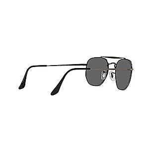Ray-Ban RB3648 The Marshal Square Sunglasses, Antique Gunmetal/Dark Grey, 54 mm