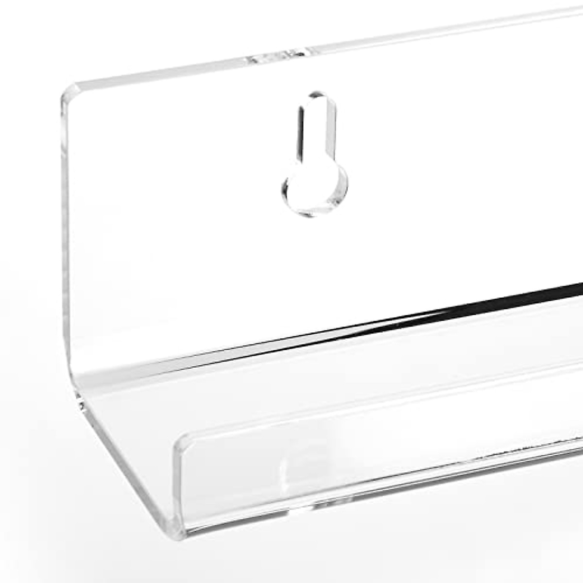 6 Packs Acrylic Record Shelves, 12'' Vinyl Records Wall Mount Holder, Invisible Floating Bookshelf, Album Holder Organizer and Stand Vintage Decor (12 INCH-6 Packs, Clear)