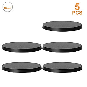 Evemodel 100mm 5pcs Round ABS Plastic Model Bases for Wargame Tabletop Military Simulation Scene