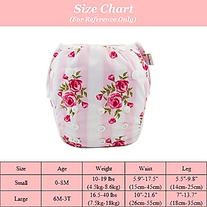 babygoal Baby Reusable Swim Diaper, Washable and Adjustable for Babies 0-2 Years, Swimming Lessons & Baby Gift 3SD05